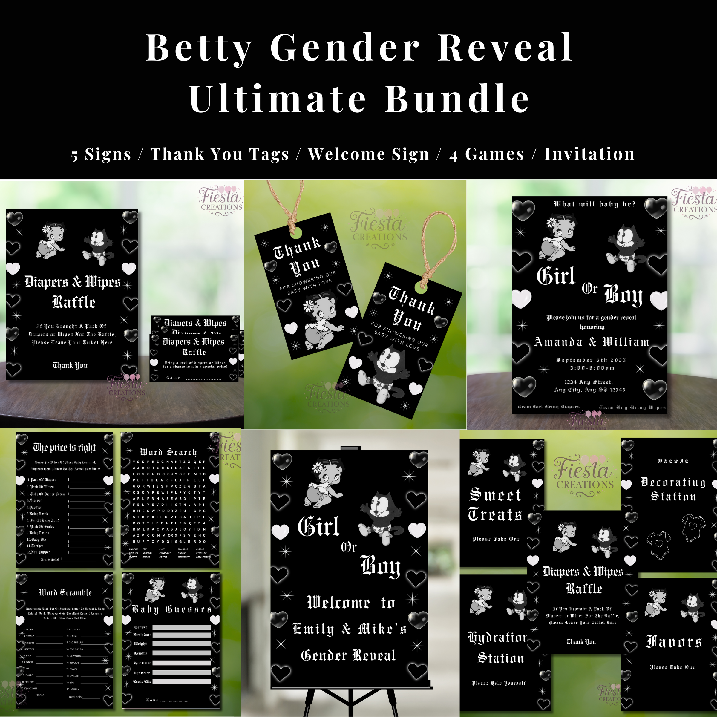 Betty Gender Reveal Ultimate Bundle – Fiesta Creations