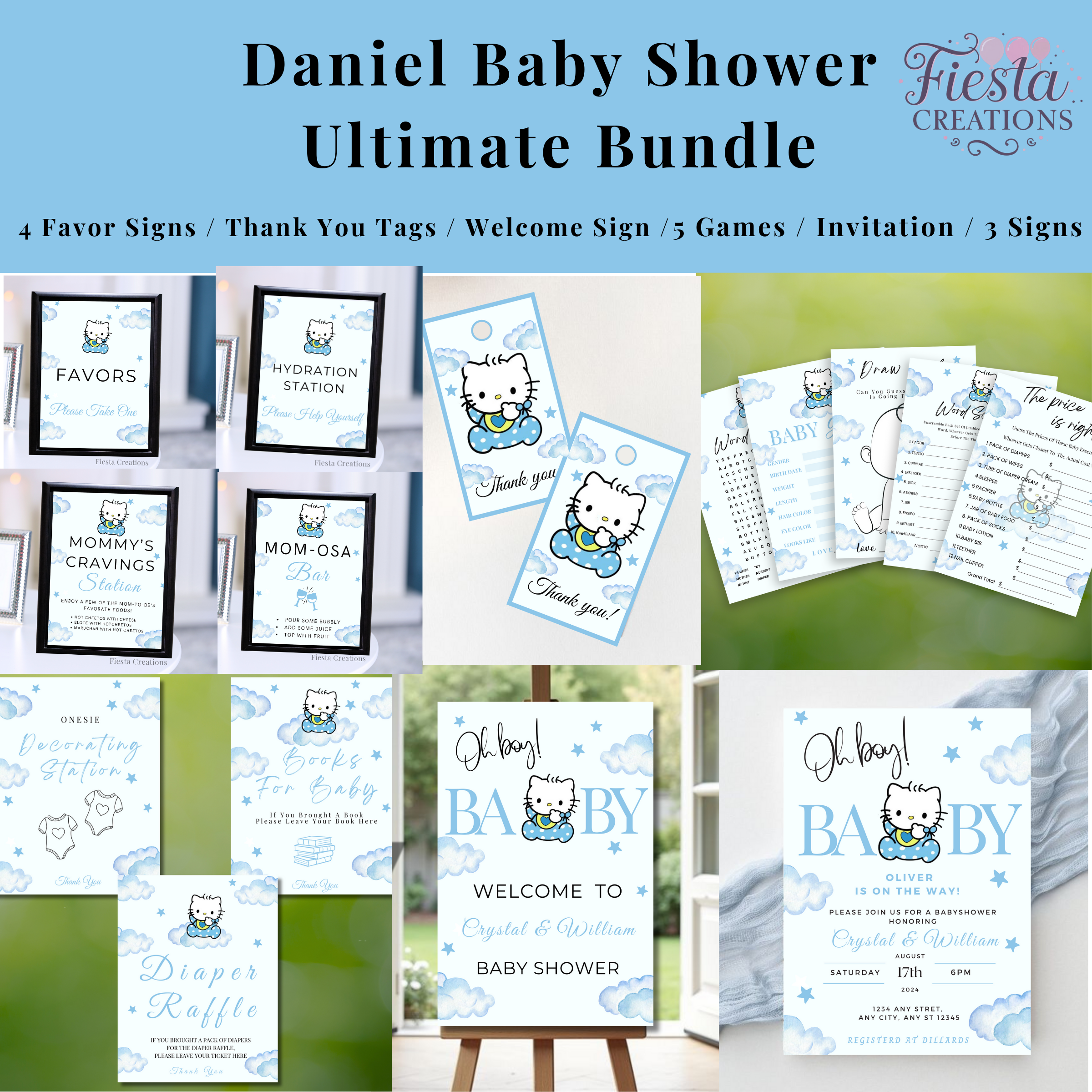 Daniel Baby Shower Ultimate Bundle – Fiesta Creations